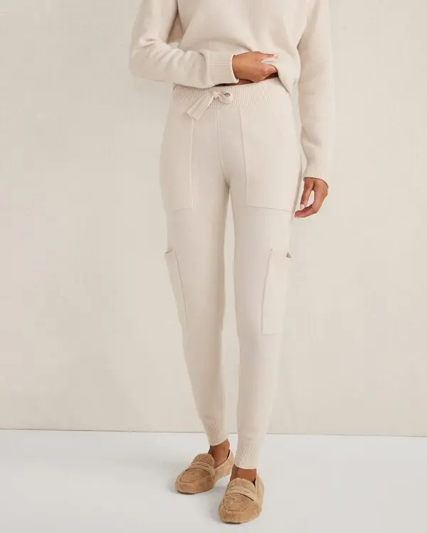 HAVEN WELL WITHIN Cashmere Cargo Joggers - Nimbus