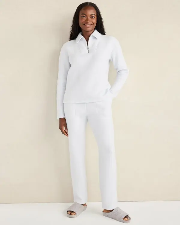 HAVEN WELL WITHIN Comfort Fleece Tapered Pants - Glacier Frost