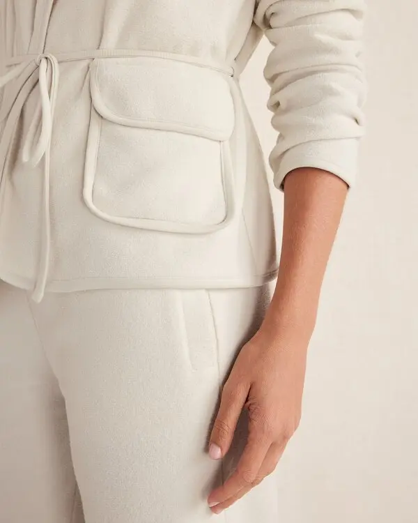 HAVEN WELL WITHIN Brushed Terry Open Front Jacket