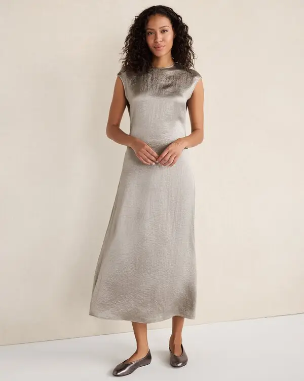 HAVEN WELL WITHIN Luxe Crinkle Shine Midi Dress