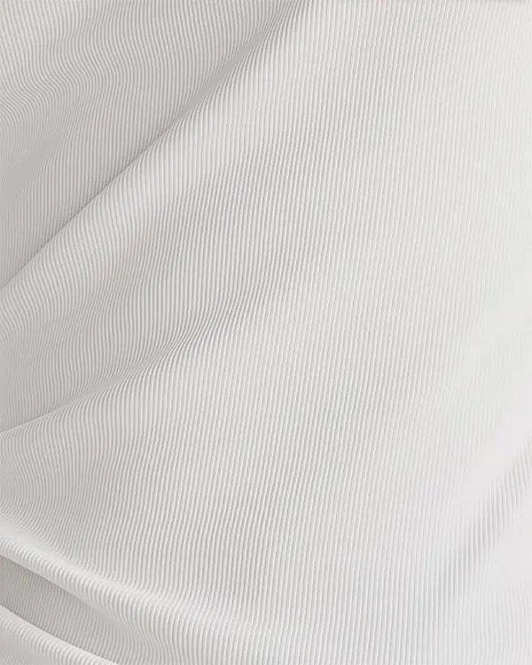 HAVEN WELL WITHIN Organic Cotton Mock Neck Long Sleeve T-shirt - Ivory