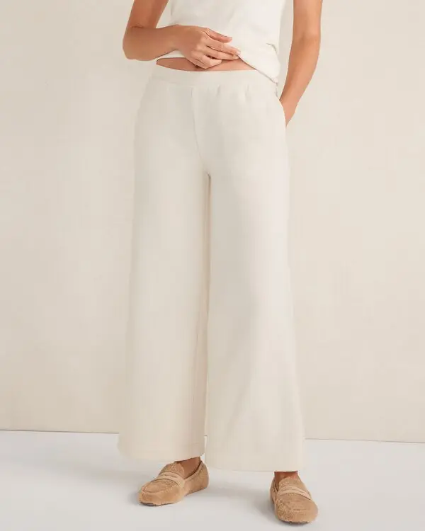 HAVEN WELL WITHIN Brushed Terry Wide Leg Pants