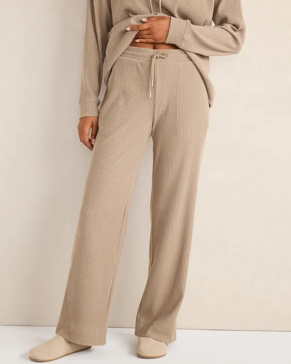 HAVEN WELL WITHIN Ottoman Rib Straight Leg Pants