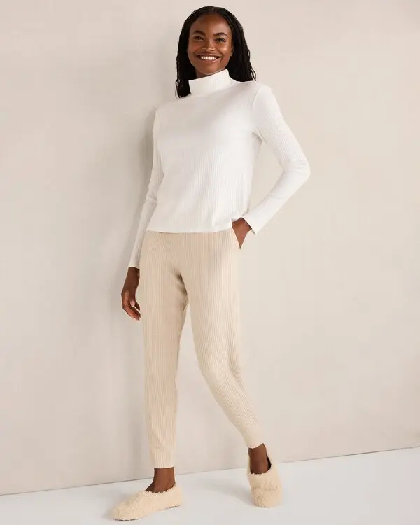 HAVEN WELL WITHIN Resti Rib Knit Turtleneck Top - Nightfall