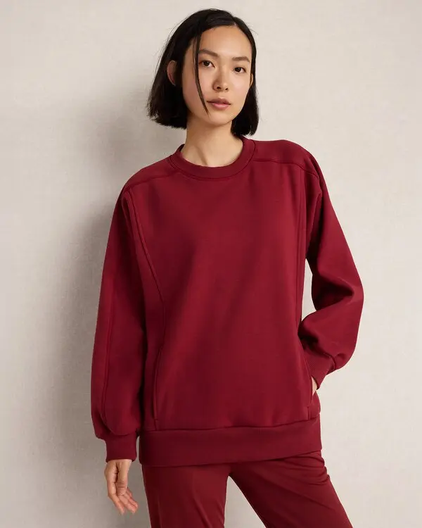 HAVEN WELL WITHIN Balance Cloud Fleece Crewneck Sweatshirt - Syrah