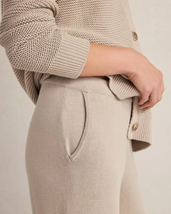 HAVEN WELL WITHIN Organic Cotton Wide Leg Pants - Ivory