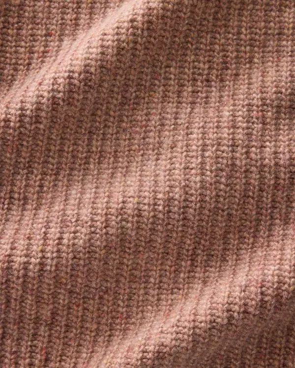 HAVEN WELL WITHIN Marled Cashmere Shaker Stitch Cardigan - Storm