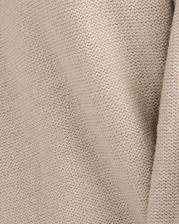 HAVEN WELL WITHIN Cotton Blend Mockneck Sweater - Light Ash