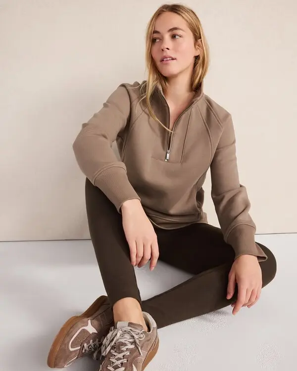 HAVEN WELL WITHIN Cloud Fleece Half Zip Pullover - Rainfall