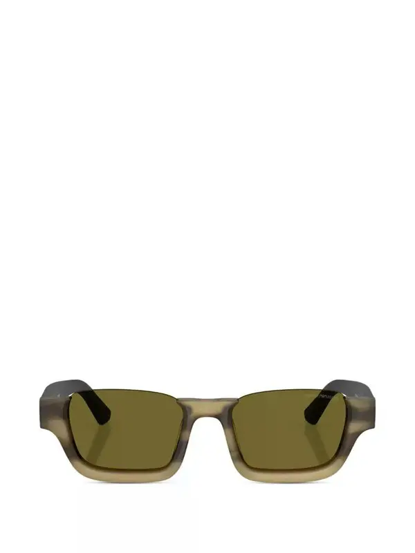 Emporio Armani Rectangle Frame Sunglasses - Brown