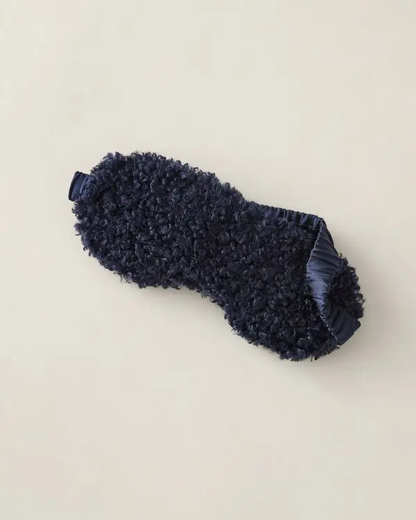 HAVEN WELL WITHIN Sherpa Eye Mask - Indigo Blue