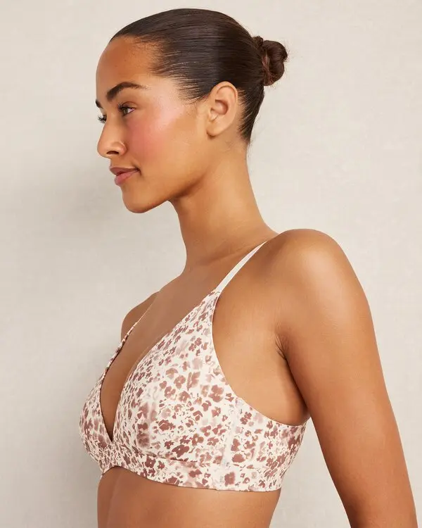 HAVEN WELL WITHIN Embrace Mixed Floral Triangle Bralette - Caribou Multicolor