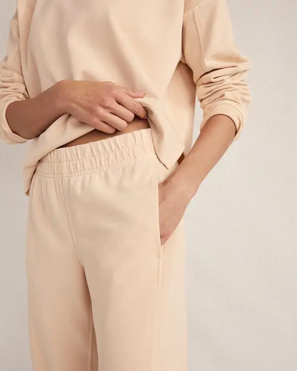 HAVEN WELL WITHIN Organic Cotton Terry Barrel Leg Pants