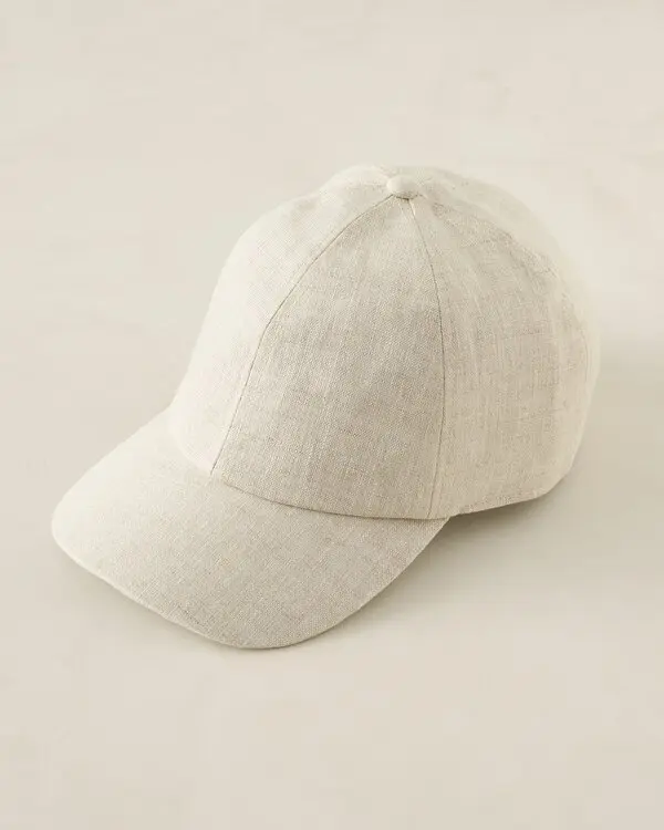 HAVEN WELL WITHIN Linen Baseball Cap - Oatmeal Cross Dye