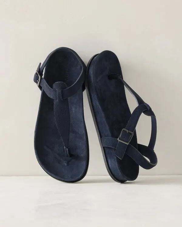 HAVEN WELL WITHIN Suede Thong Sandals - Nightfall