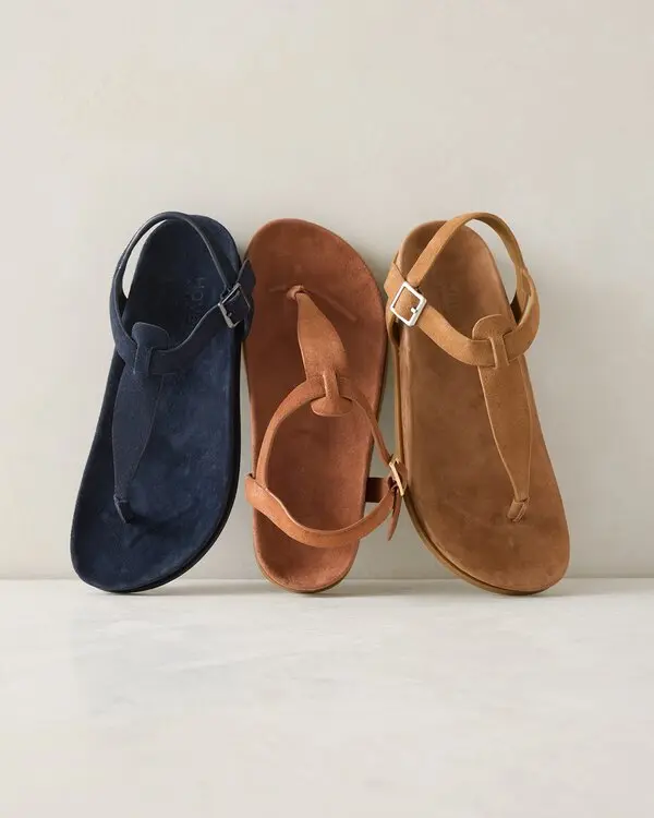 HAVEN WELL WITHIN Suede Thong Sandals - Nightfall