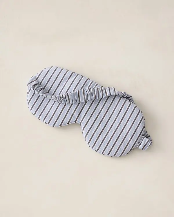 HAVEN WELL WITHIN Organic Cotton Eye Mask - Iris Stripe White Multicolor