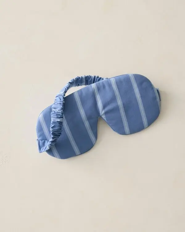 HAVEN WELL WITHIN Organic Cotton Eye Mask - Pinstripe Lake Multicolor