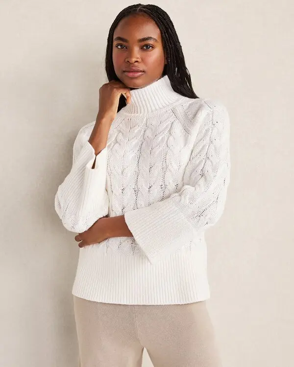 HAVEN WELL WITHIN Organic Cotton Mock Neck Sweater