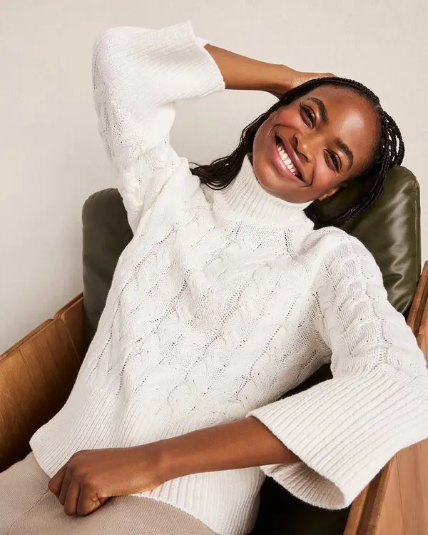 HAVEN WELL WITHIN Organic Cotton Mock Neck Sweater