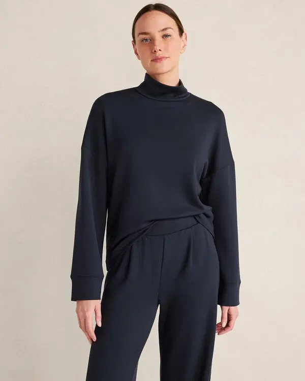HAVEN WELL WITHIN Soft Knit Mock Neck Top