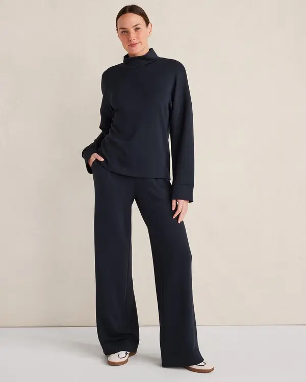 HAVEN WELL WITHIN Soft Knit Mock Neck Top