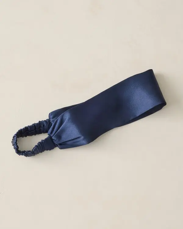 HAVEN WELL WITHIN Washable Silk Headband - True Navy