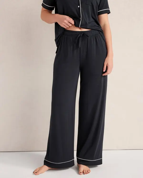 HAVEN WELL WITHIN Calm & Cool Wide-leg Pajama Pants - Nightfall