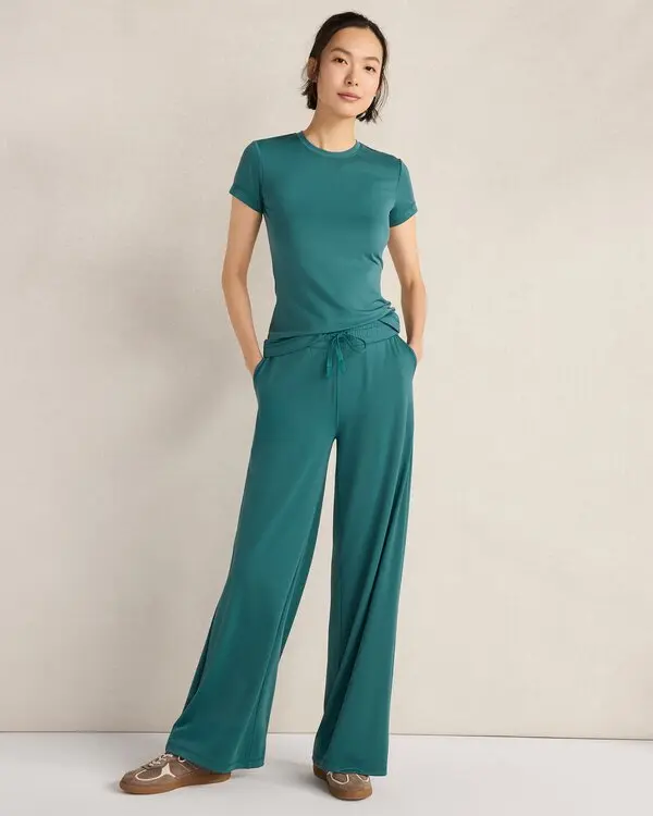 HAVEN WELL WITHIN Balance Drawstring Wide Leg Pants - Oasis