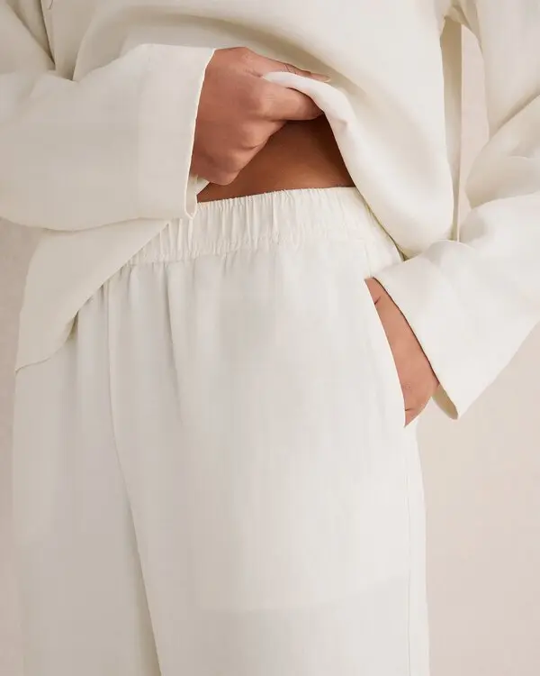 HAVEN WELL WITHIN Viscose Linen Wide Leg Pants