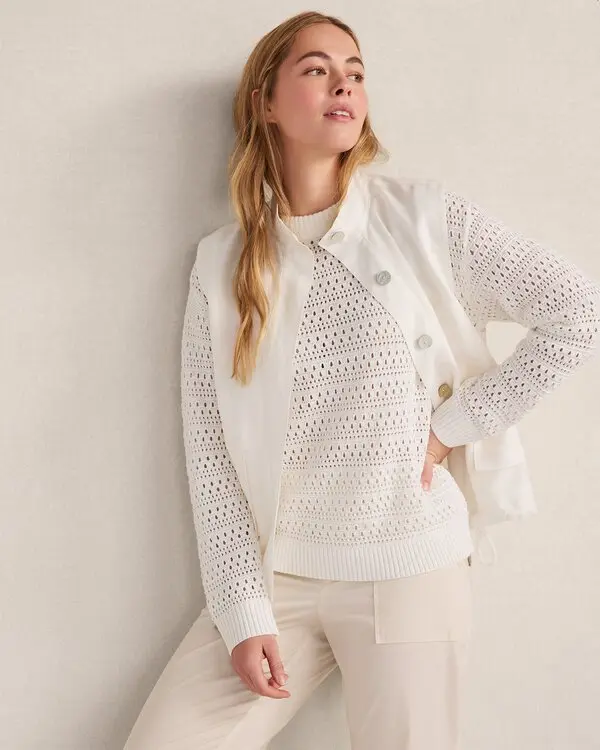 HAVEN WELL WITHIN Cotton Linen Stitched Crewneck