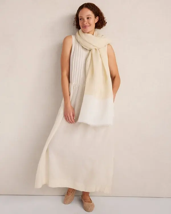 HAVEN WELL WITHIN Linen Pintuck Midi Dress