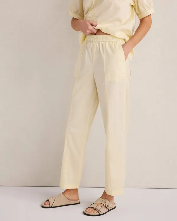 HAVEN WELL WITHIN Organic Cotton Twill Tapered Pants