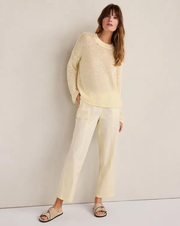 HAVEN WELL WITHIN Organic Cotton Twill Tapered Pants