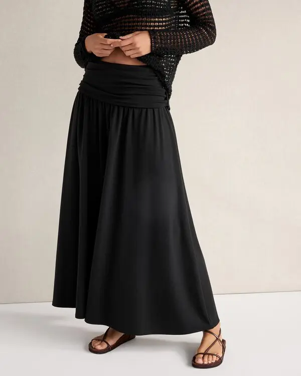 HAVEN WELL WITHIN Organic Cotton Modal Strapless Maxi Dress - Black