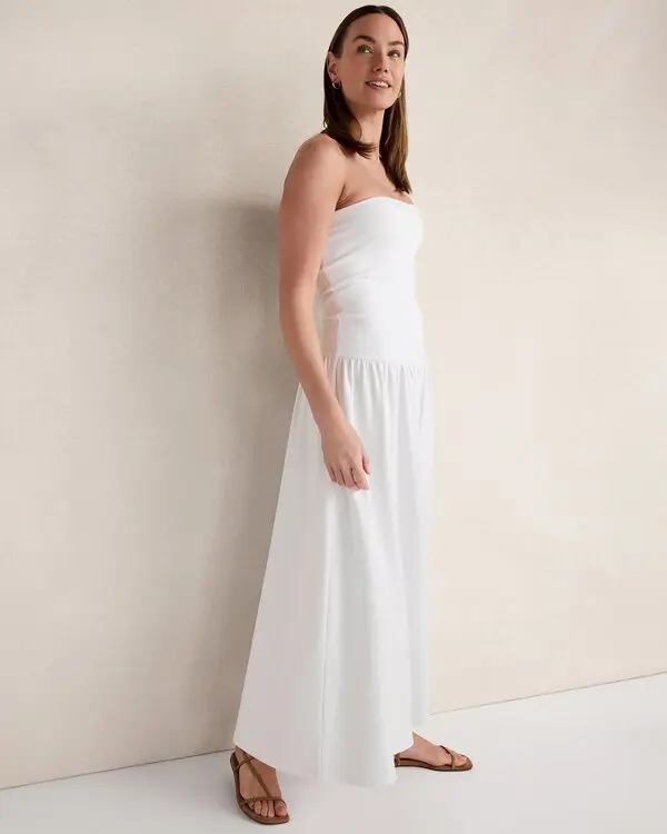 HAVEN WELL WITHIN Organic Cotton Modal Strapless Maxi Dress - Black