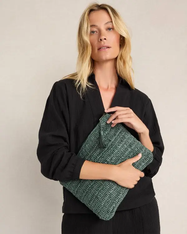 HAVEN WELL WITHIN Textured Cotton Gauze Collared Top - Black