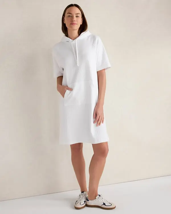 HAVEN WELL WITHIN Cotton French Terry Hooded Dress