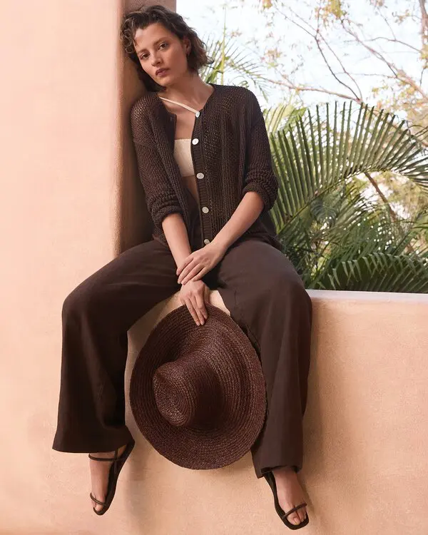 HAVEN WELL WITHIN Cotton Blend Open Stitch Cardigan