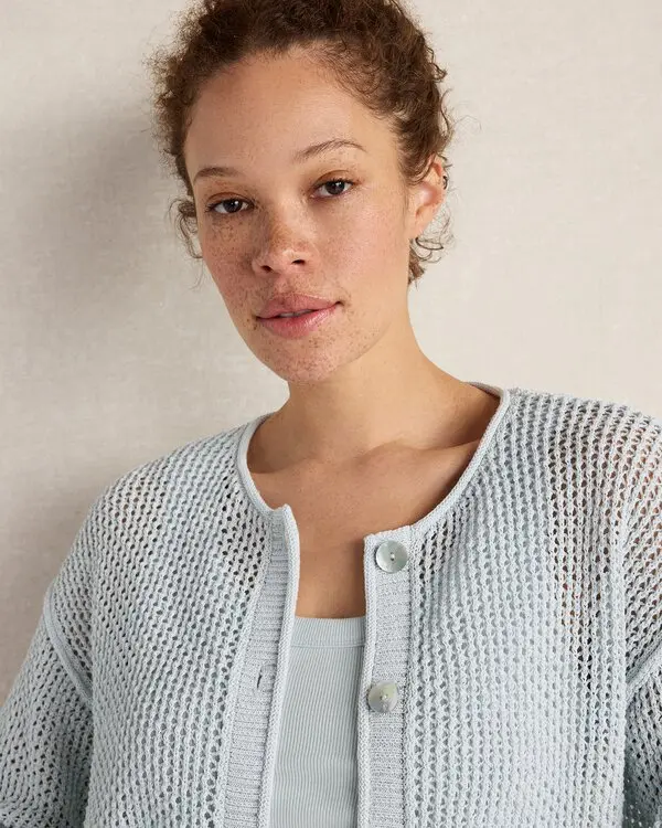 HAVEN WELL WITHIN Cotton Blend Open Stitch Cardigan