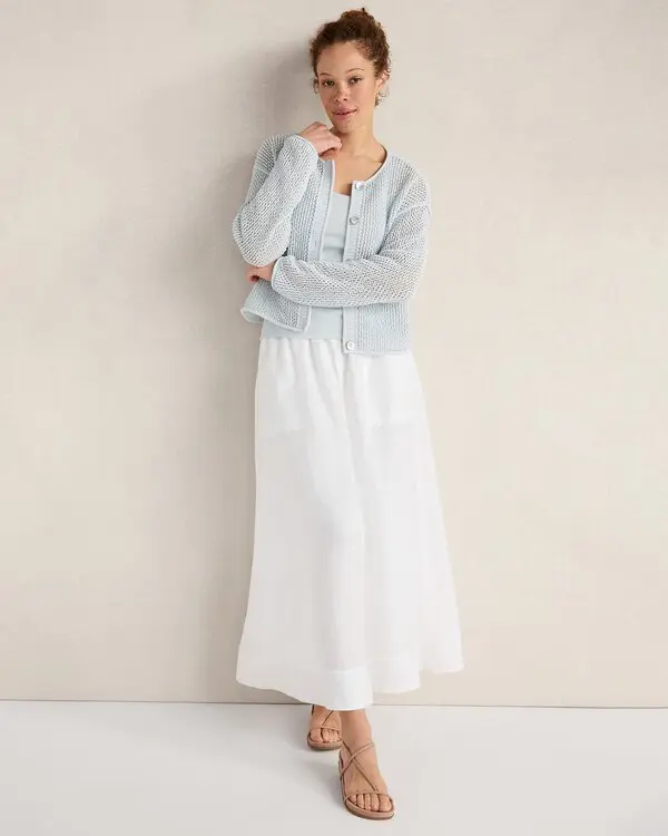 HAVEN WELL WITHIN Cotton Blend Open Stitch Cardigan