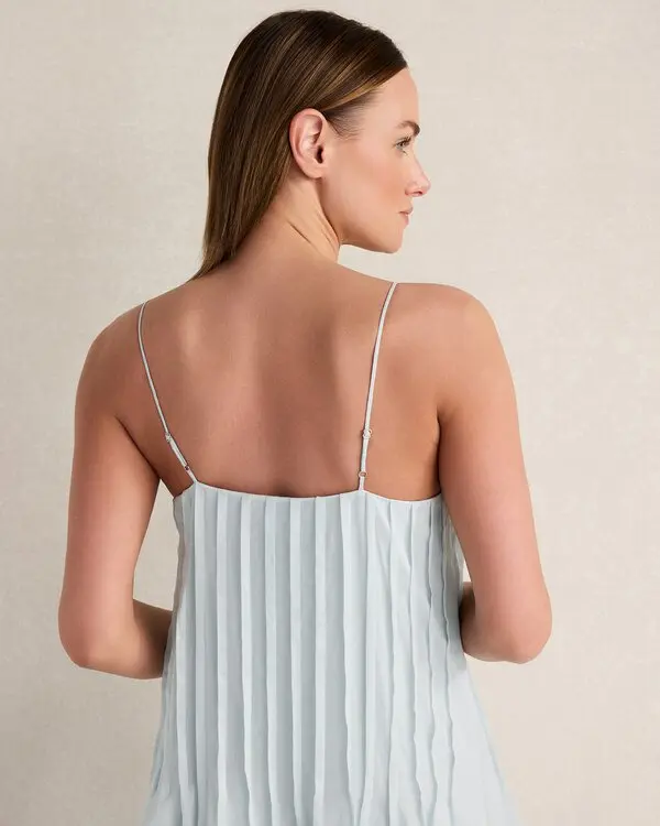 HAVEN WELL WITHIN Ramie Blend Pintuck Maxi Dress