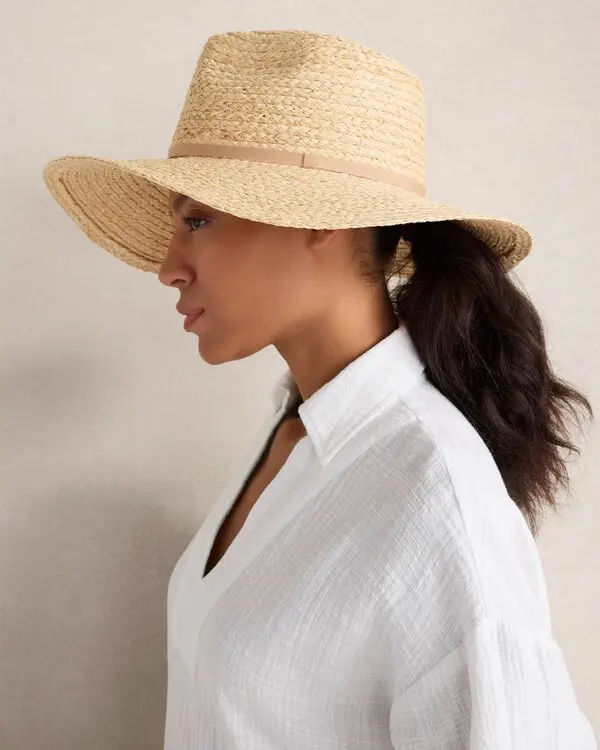 HAVEN WELL WITHIN Raffia Fedora Hat
