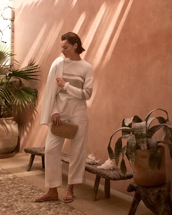 HAVEN WELL WITHIN Heavyweight Linen Wide Leg Pants