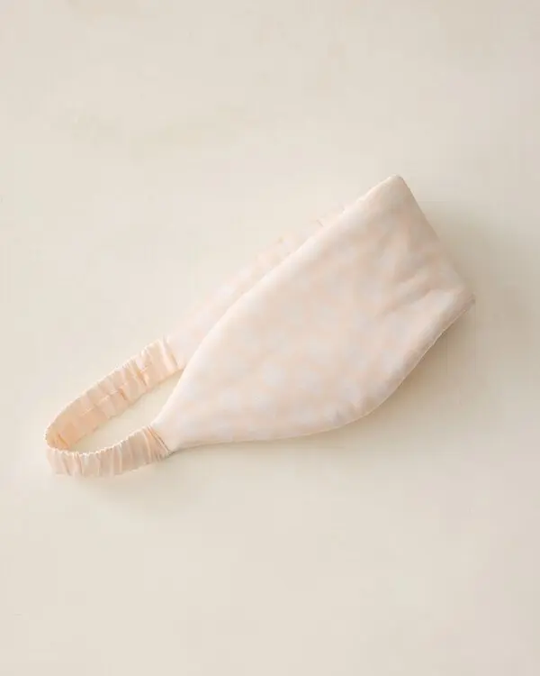 HAVEN WELL WITHIN Washable Silk Printed Puffer Eye Mask - Whispering Pink Multicolor