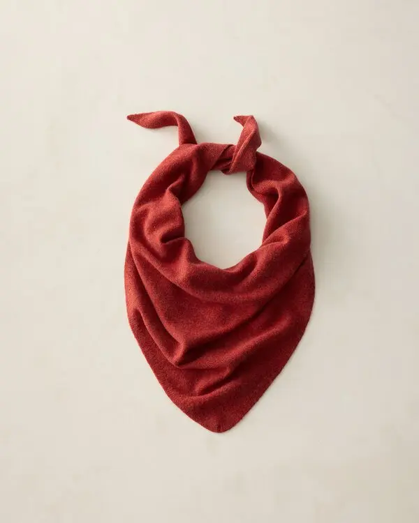 HAVEN WELL WITHIN Wool & Cashmere Triangle Scarf - Dark Hibiscus