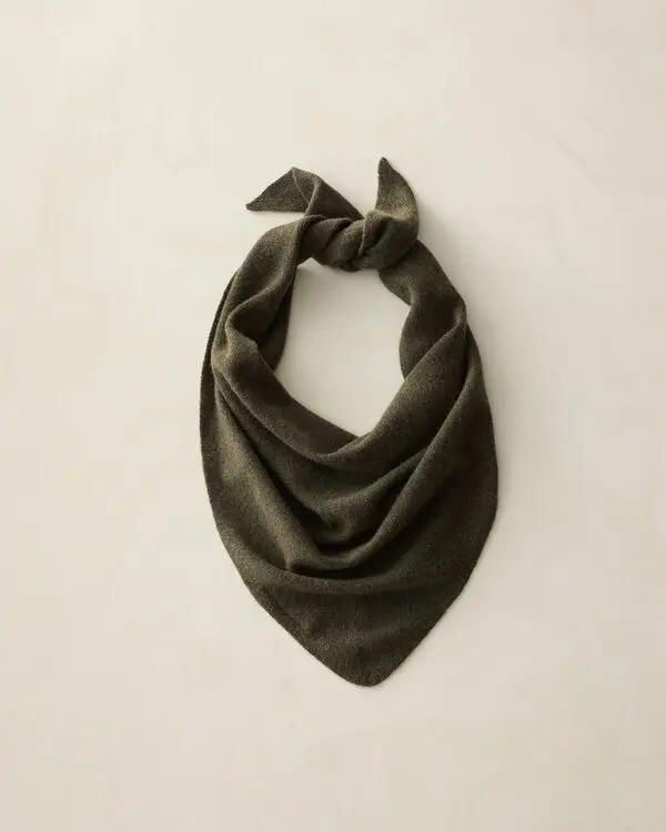 HAVEN WELL WITHIN Wool & Cashmere Triangle Scarf - Forest