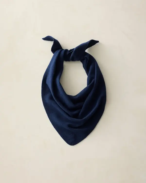 HAVEN WELL WITHIN Wool & Cashmere Triangle Scarf - Indigo Ink