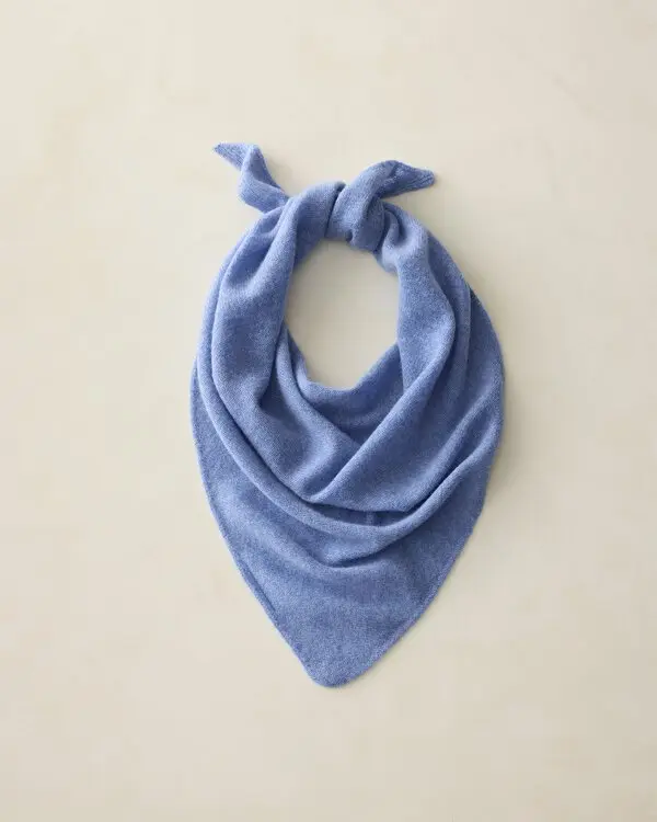 HAVEN WELL WITHIN Cashmere Triangle Scarf - Denim Blue