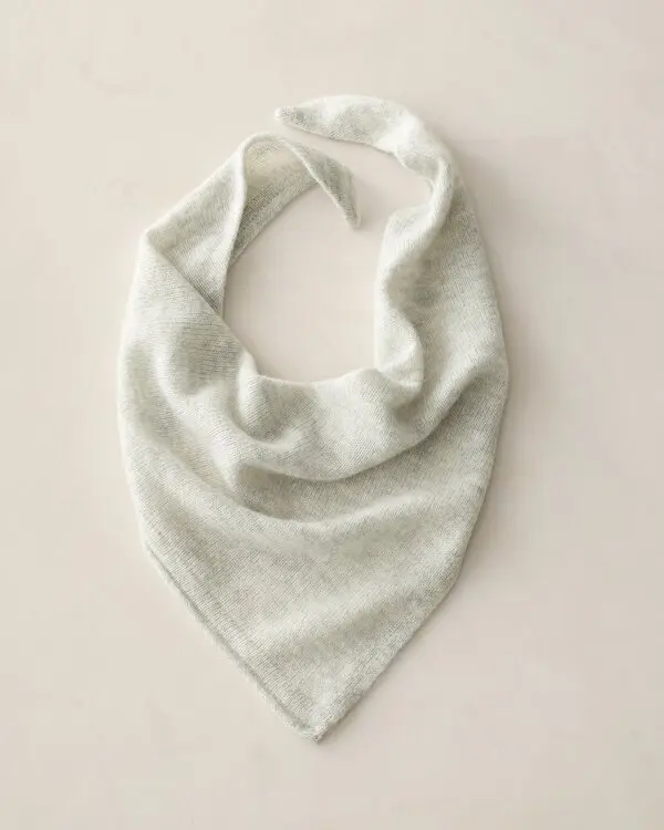 HAVEN WELL WITHIN Merino Wool And Cashmere Triangle Scarf - Misted Grey